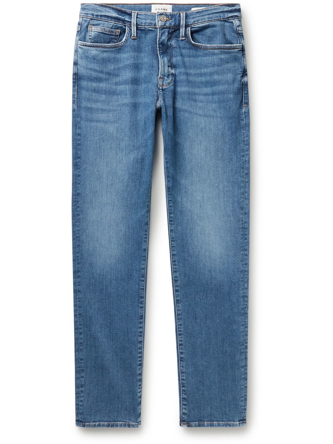 FRAME - L'Homme Athletic Slim-Fit Organic Jeans - Blue Frame Denim