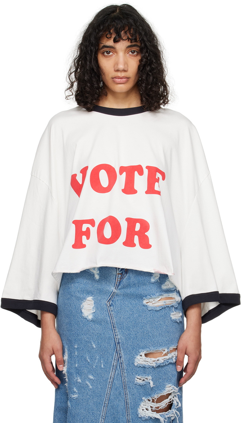 Doublet White Oversized Ringer T-Shirt Doublet