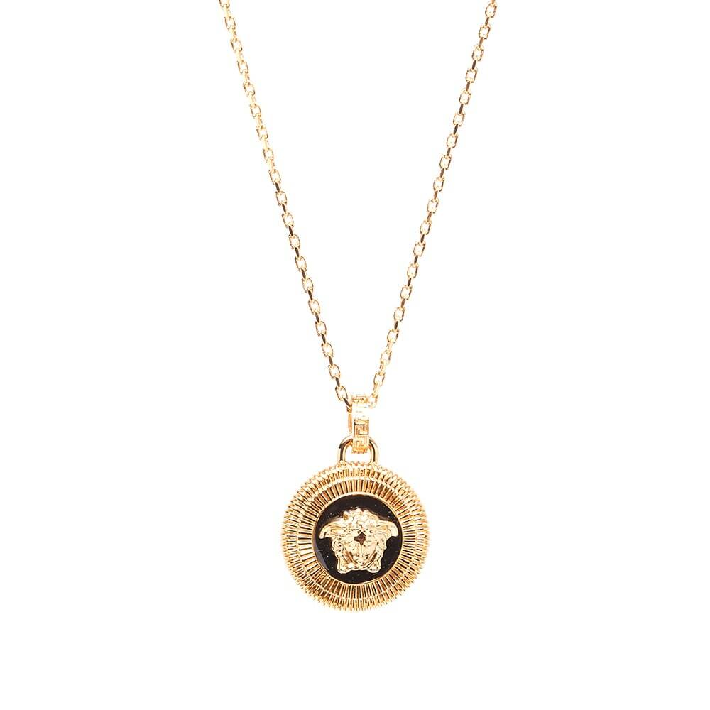 Versace Men's Medusa Head Medallion and Necklace in Gold/Black Versace