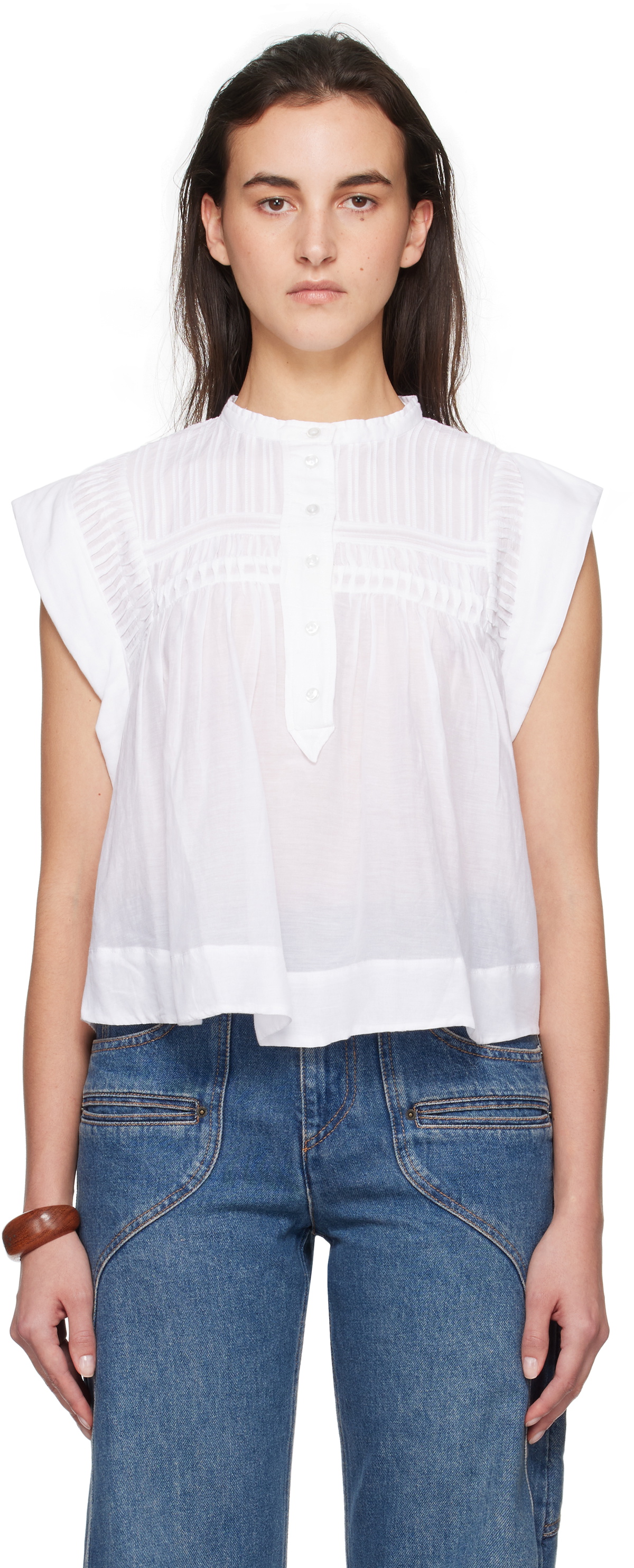 Isabel Marant Etoile White Leaza Blouse Isabel Marant Etoile