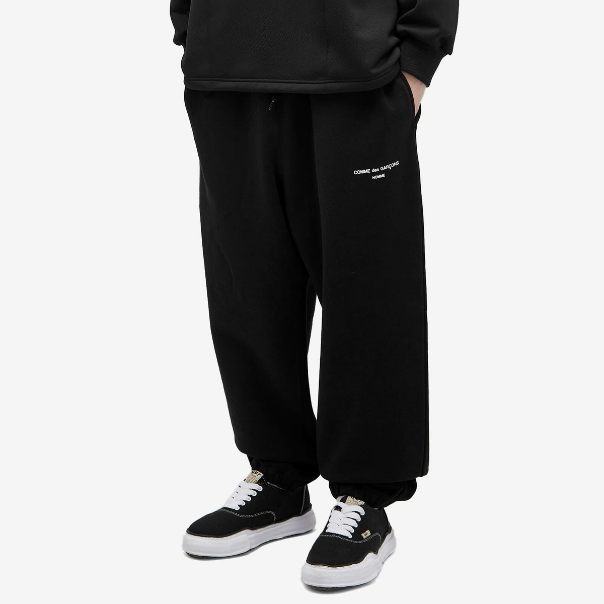 Comme des Garçons Homme Men's Logo Sweat Pant in Black/White Comme des ...