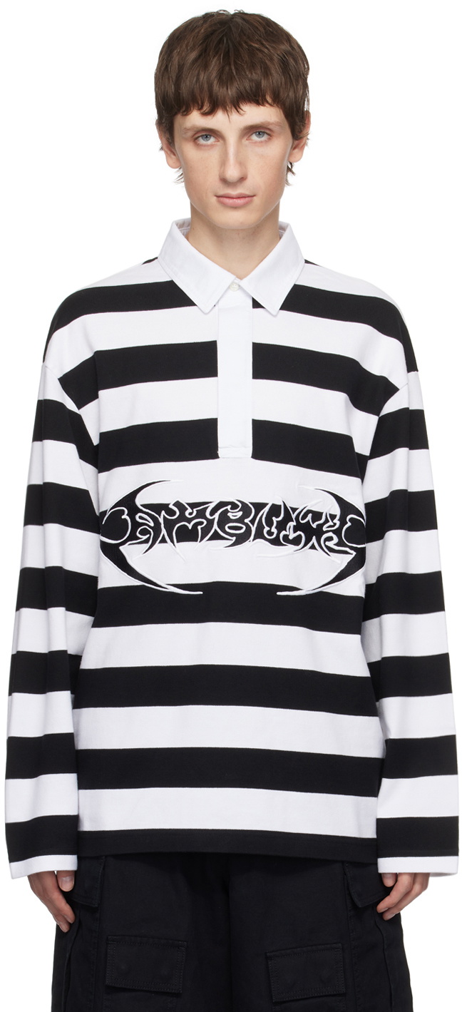 AMBUSH White Striped Polo Ambush