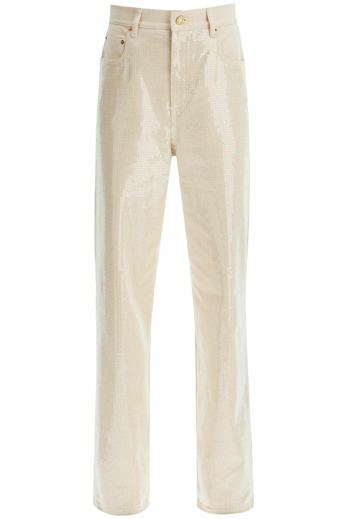 GOLDEN GOOSE sequin embellished jeans Beige Golden Goose Deluxe Brand