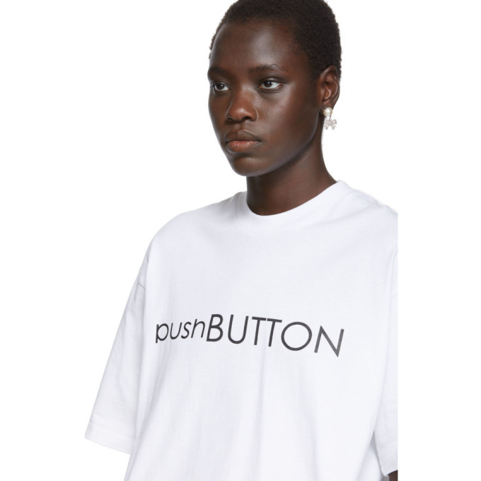 Pushbutton White Logo T-Shirt Pushbutton