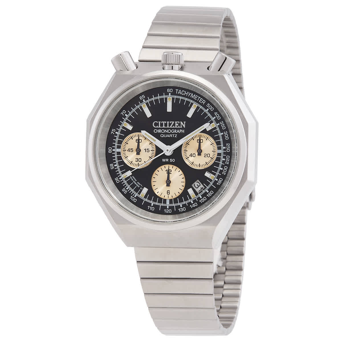 Citizen Tsuno Chronograph Quartz Black Dial Mens Watch AN3700-54E Citizen