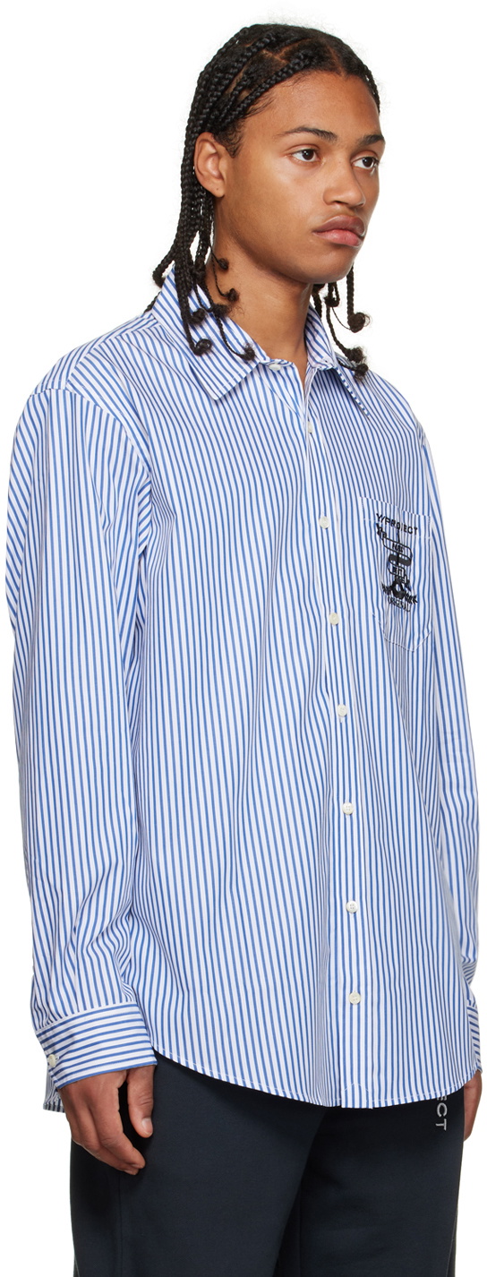 Y/Project Blue & White Graphic Shirt Y/Project