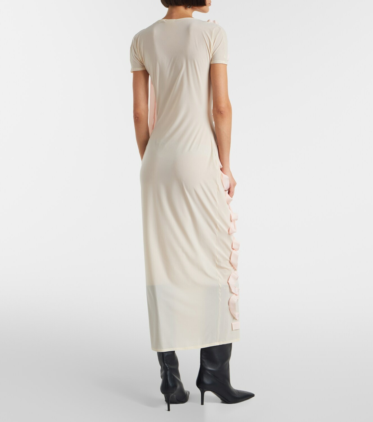 Acne Studios Edriel bow-detail midi dress Acne Studios