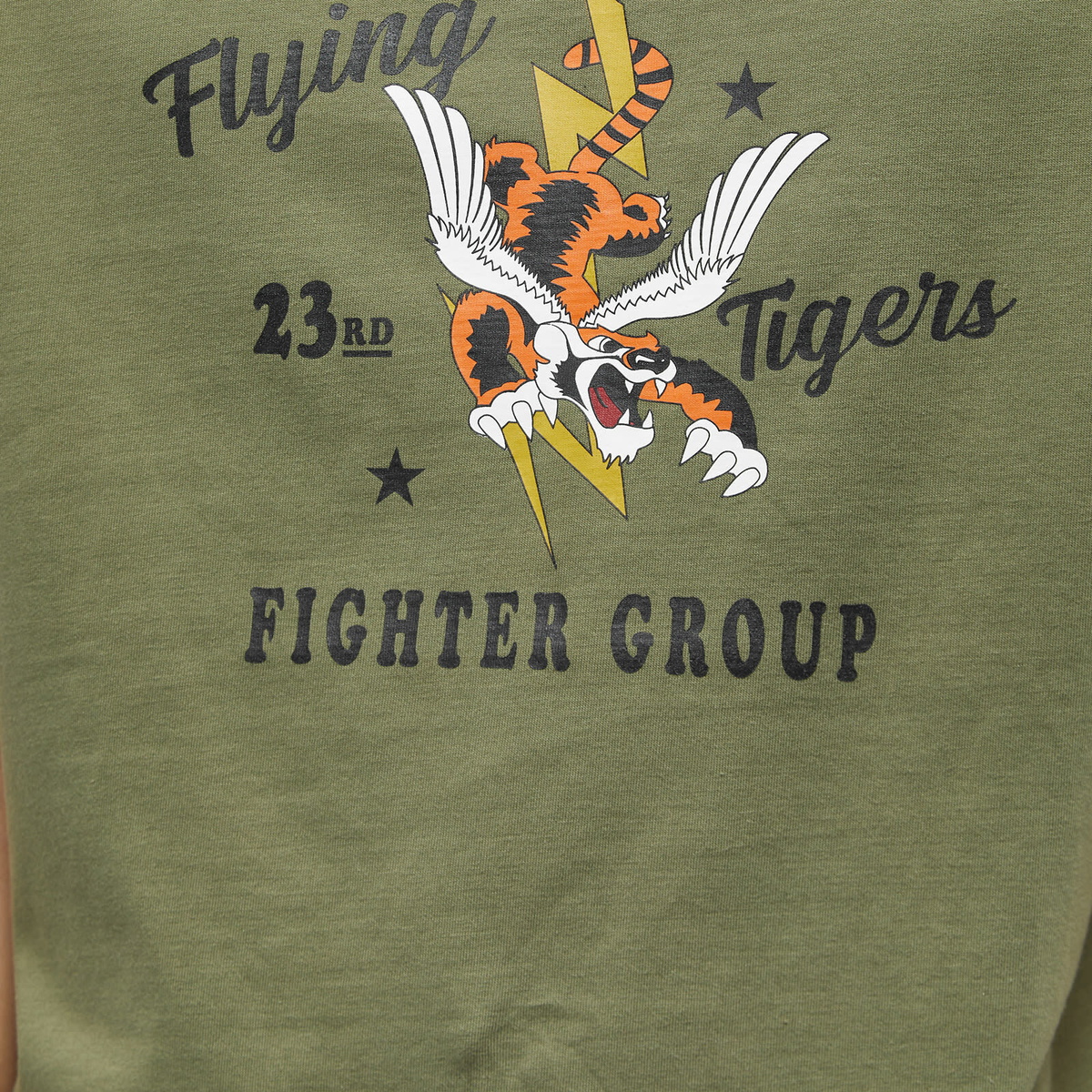 Uniform Bridge Men's Flying Tiger T-Shirt in Olive Uniform Bridge