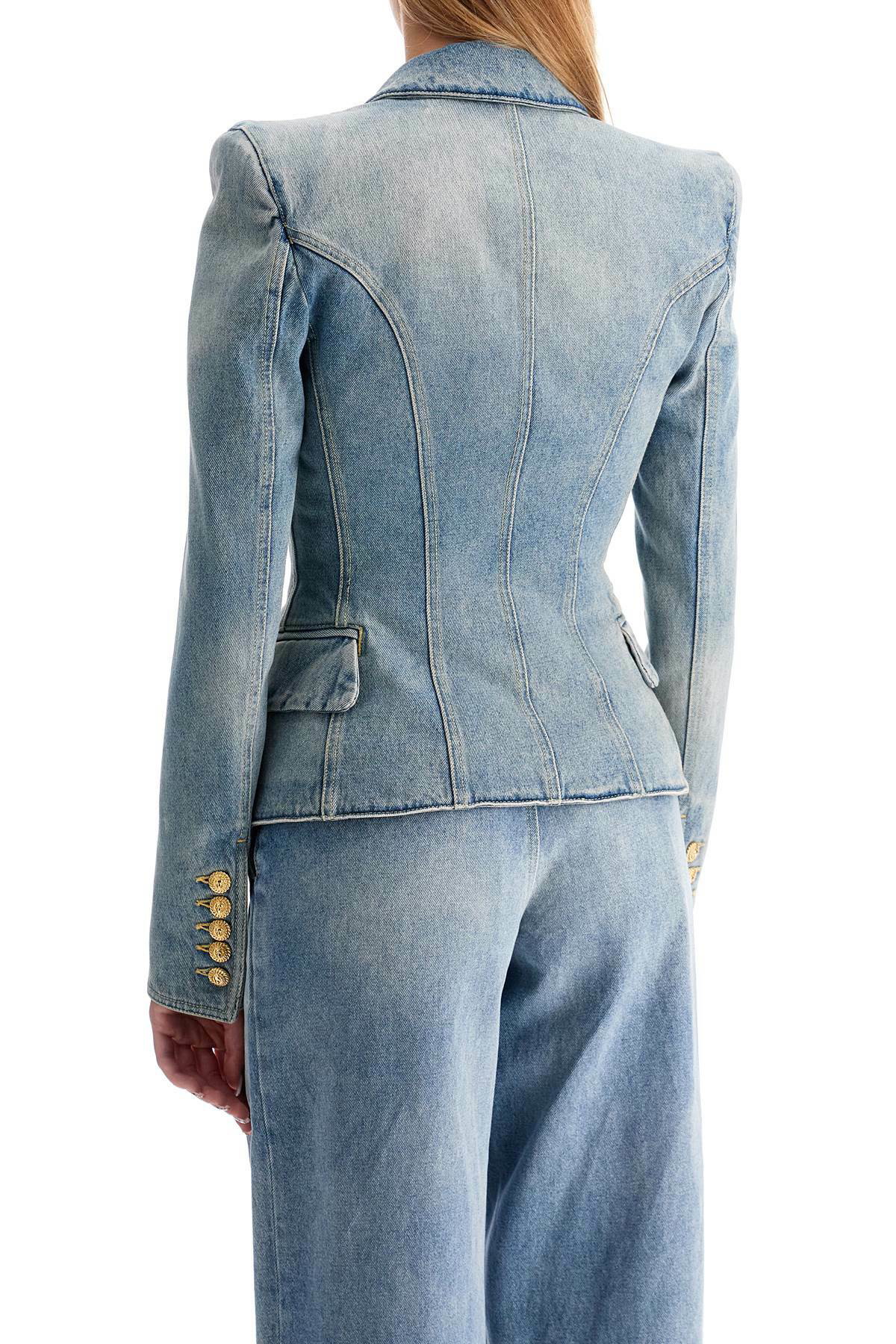 BALMAIN denim jacket with embossed buttons Light blue Balmain