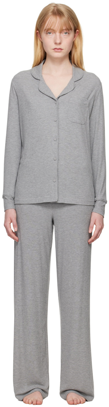 SKIMS Gray Soft Lounge Sleep Set SKIMS