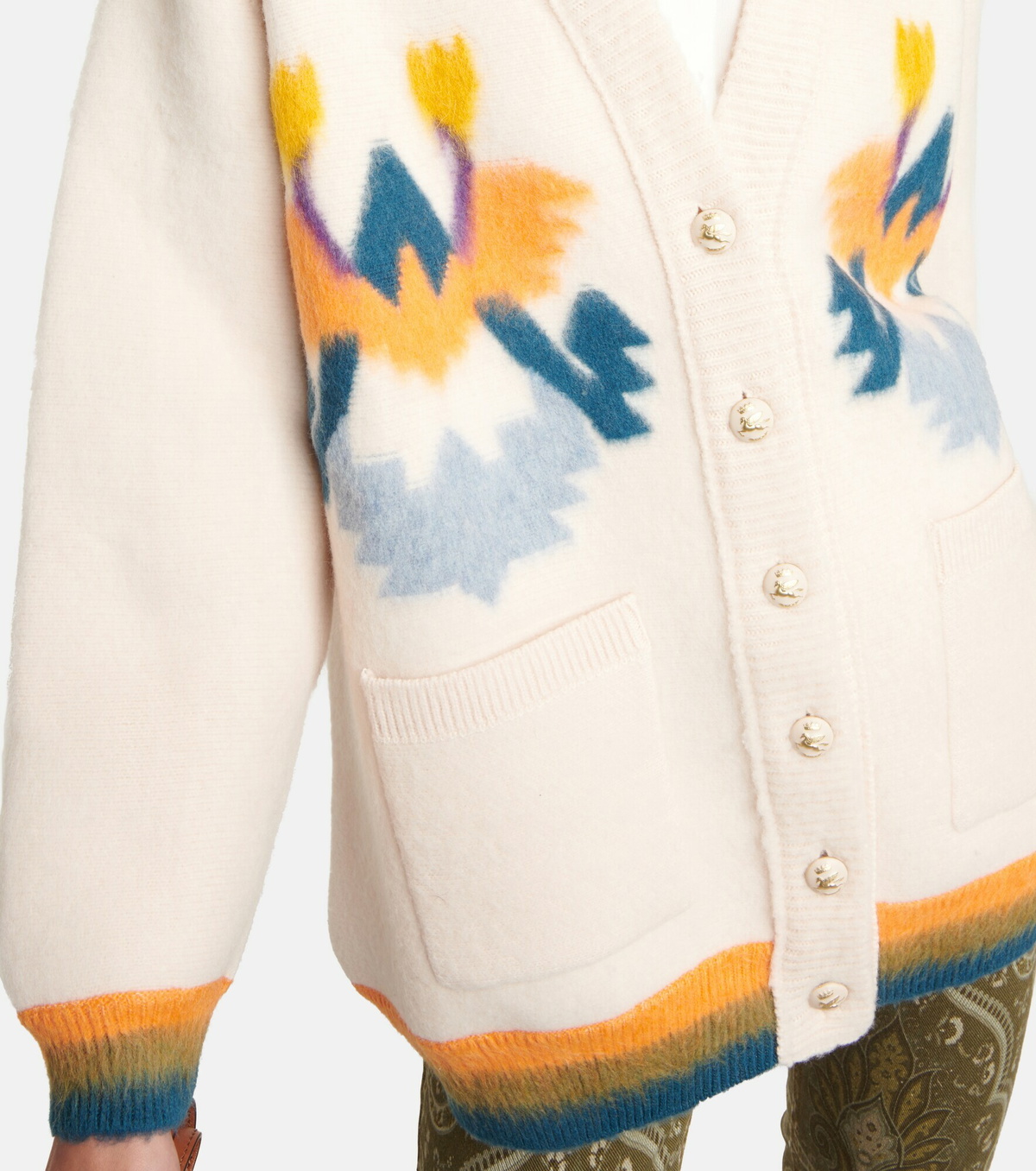 Etro - Intarsia wool-blend cardigan Etro