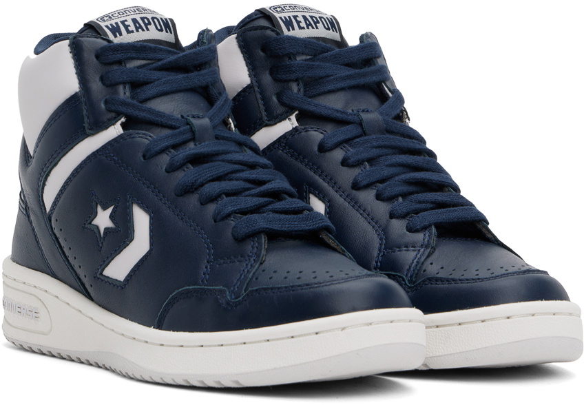 Converse Navy & Gray Weapon Mid Top Sneakers Converse