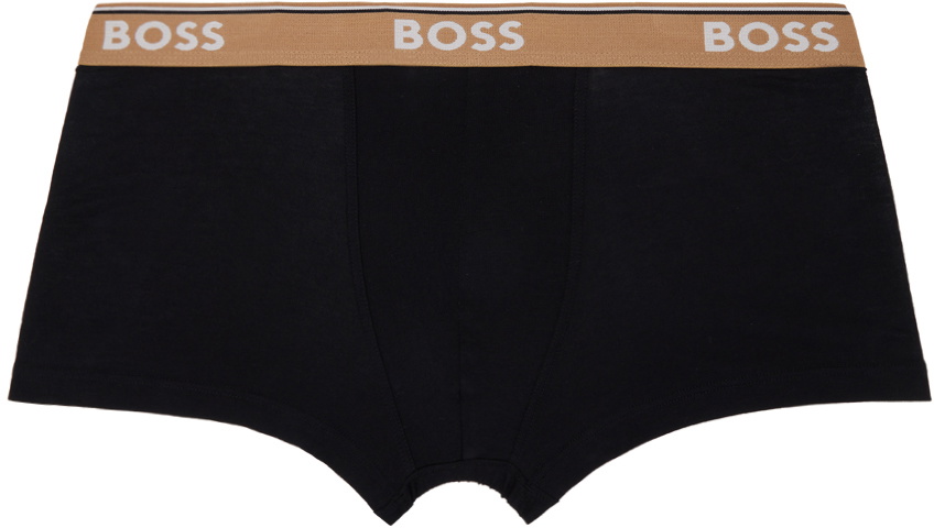 BOSS Three-Pack Black Logo Boxer Briefs BOSS