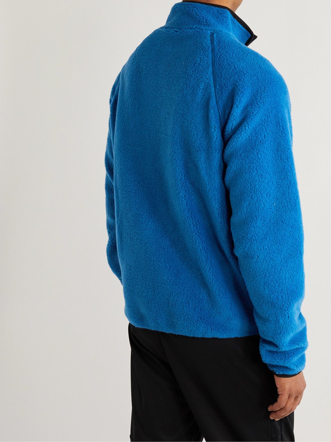 DISTRICT VISION - Greg Shell-Trimmed Fleece Running Jacket - Blue ...