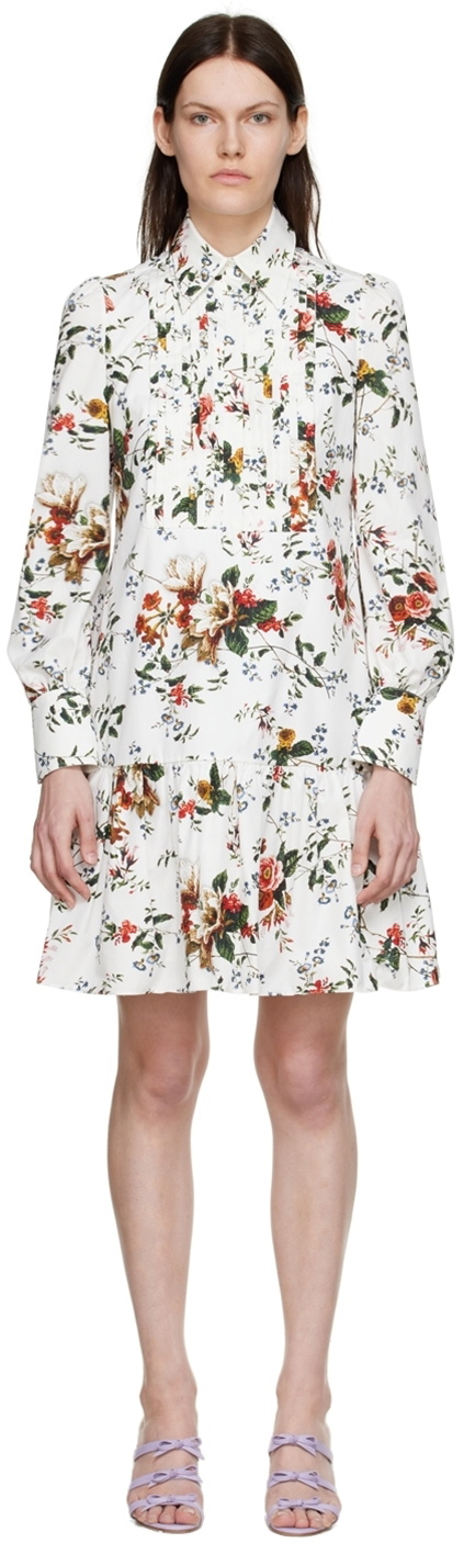Erdem White Debo Mini Dress Erdem