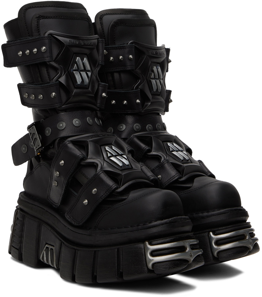 VETEMENTS Black New Rock Edition Gamer Ankle Boots Vetements