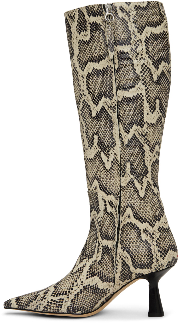 Aeyde Off-White & Black Esme Boots Aeyde