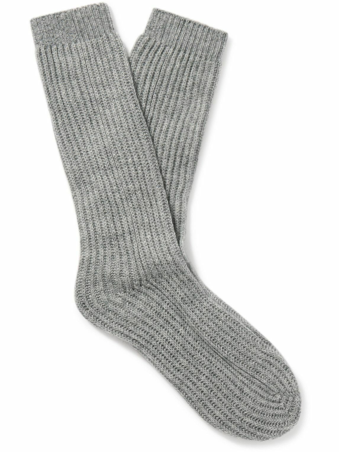 Johnstons of Elgin - Ribbed Cashmere Socks Johnstons of Elgin