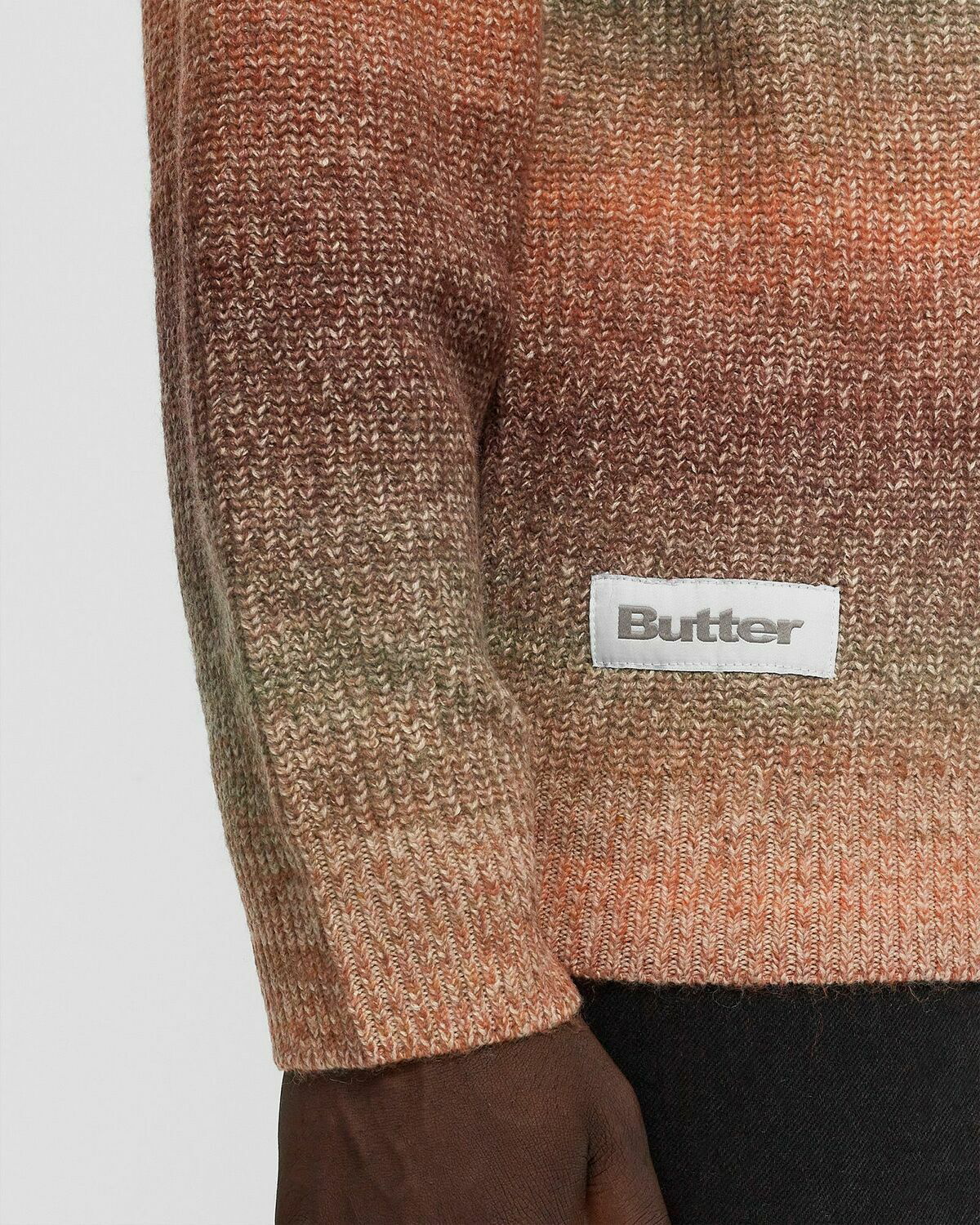 Butter Goods Beams Knit Sweater Brown/Orange - Mens - Pullovers Butter ...