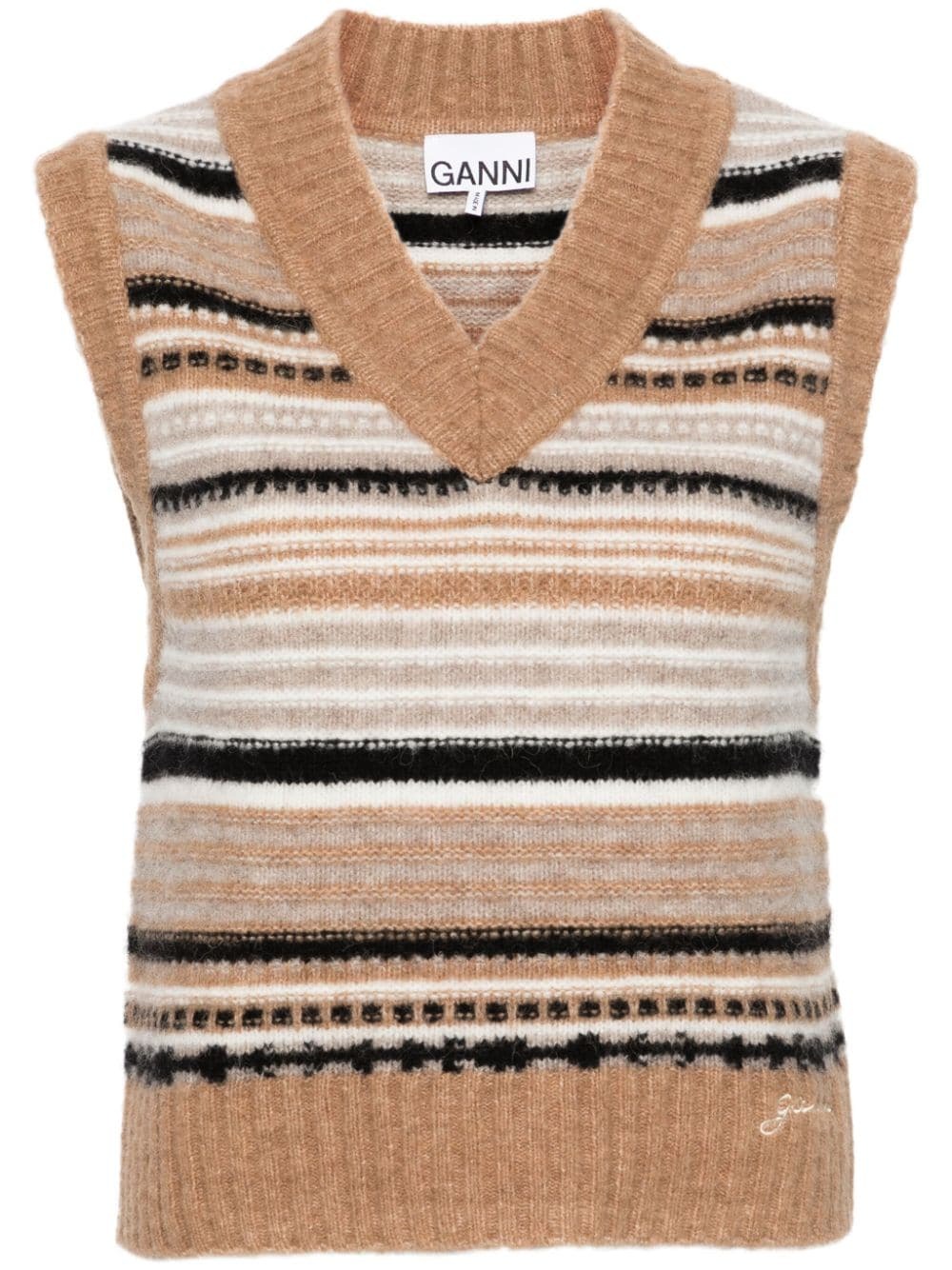 GANNI - Wool Striped Vest GANNI