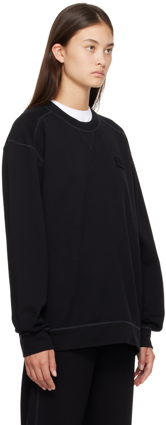 GANNI Black Crewneck Sweatshirt GANNI
