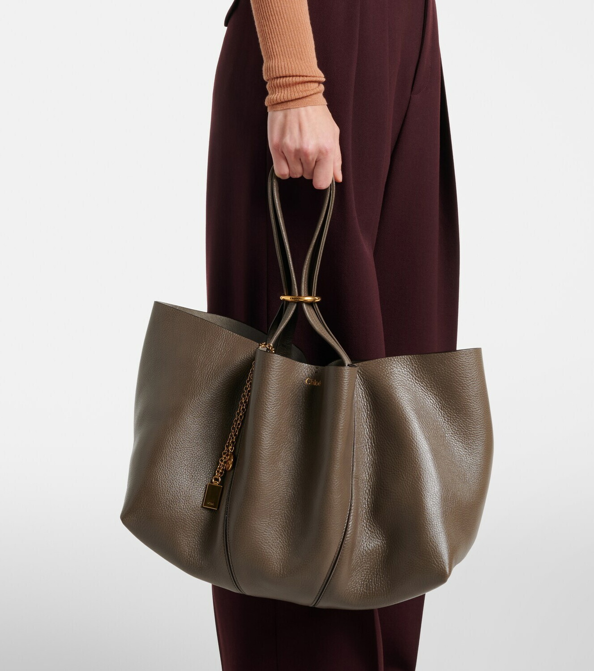 Chloé Chloé Spin Medium leather tote bag Chloe