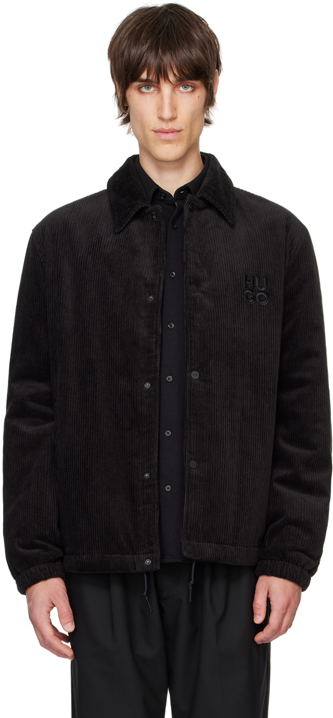 Hugo Black Corduroy Jacket Hugo Boss