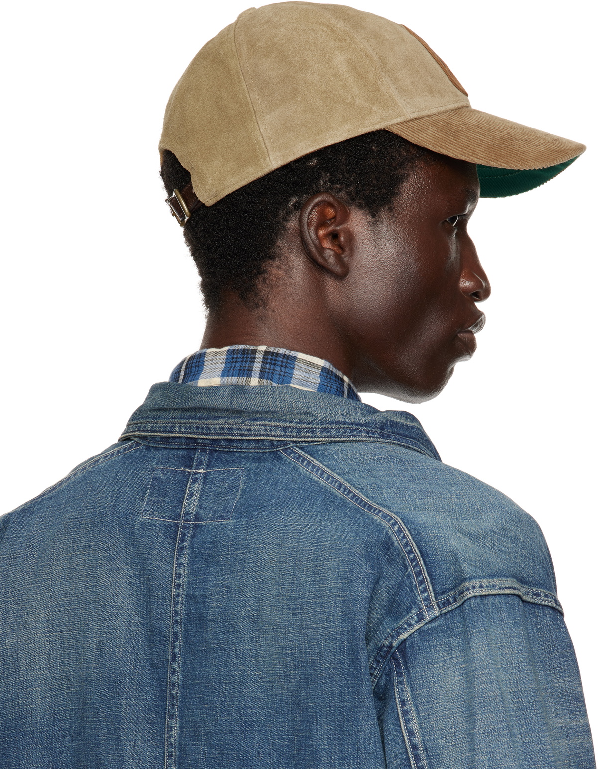 RRL Tan Ranch Logo Suede Ball Cap RRL