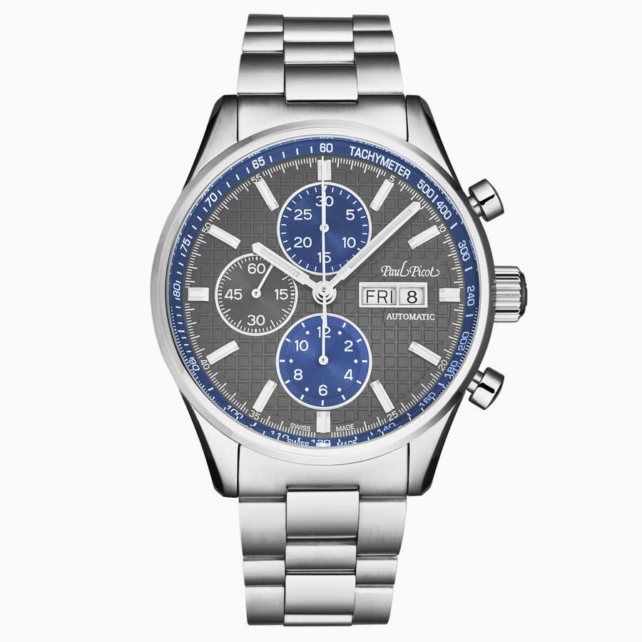 Paul Picot Gentleman Blazer Chronograph Automatic Grey Dial Mens Watch ...