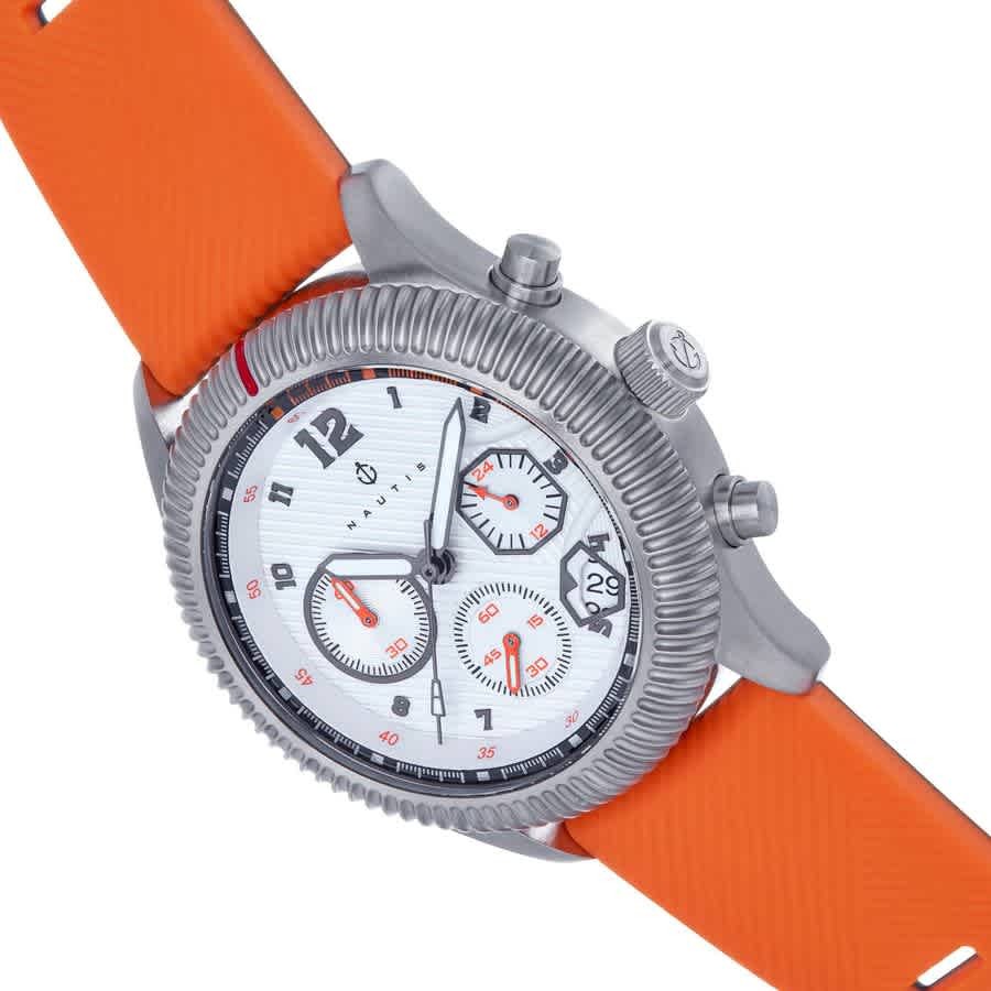 Nautis Meridian Chronograph Quartz White Dial Mens Watch NAUN100-3 Nautis