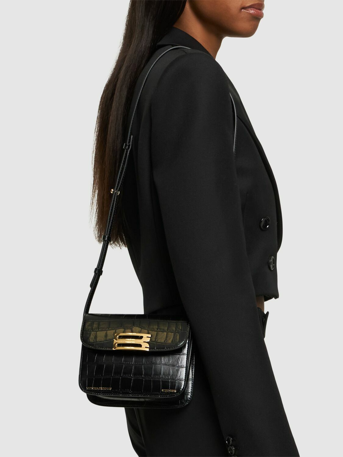 VICTORIA BECKHAM - Mini Frame Embossed Leather Shoulder Bag Victoria ...