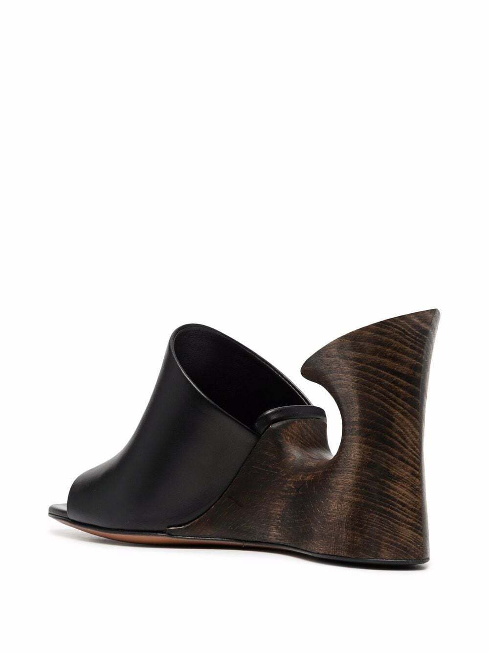ALAÏA - La Sculpture Leather And Wool Mules ALAÏA