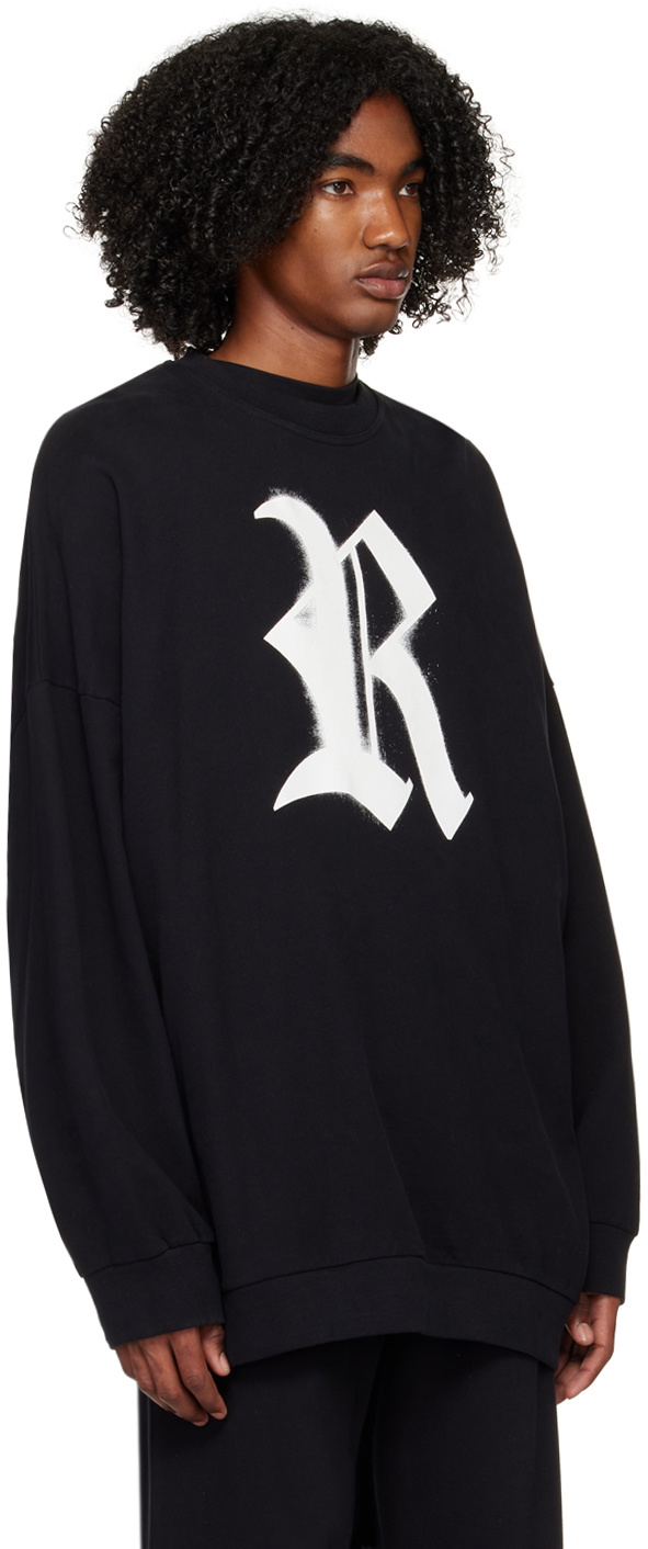 Raf Simons Black 'R' Sweatshirt Raf Simons