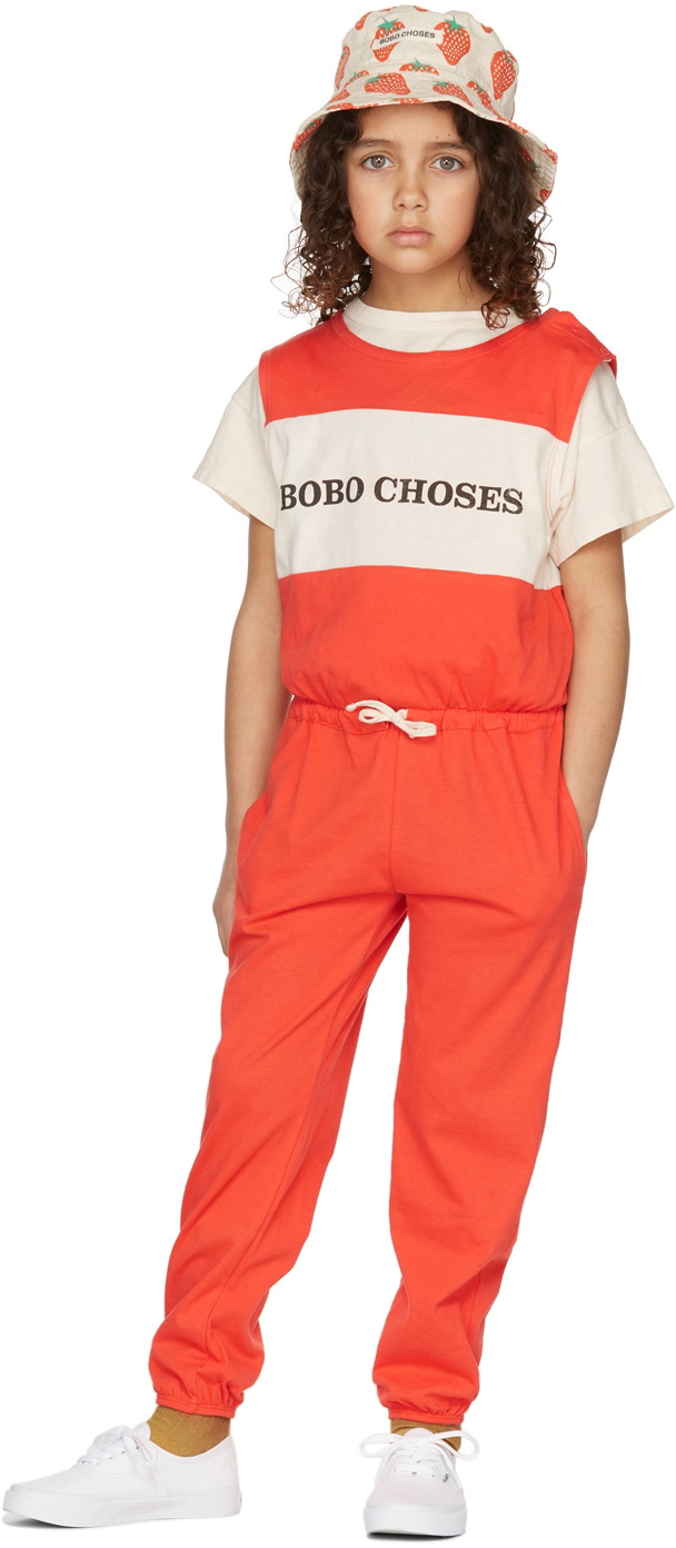 Bobo Choses Kids Red Logo Overalls Bobo Choses