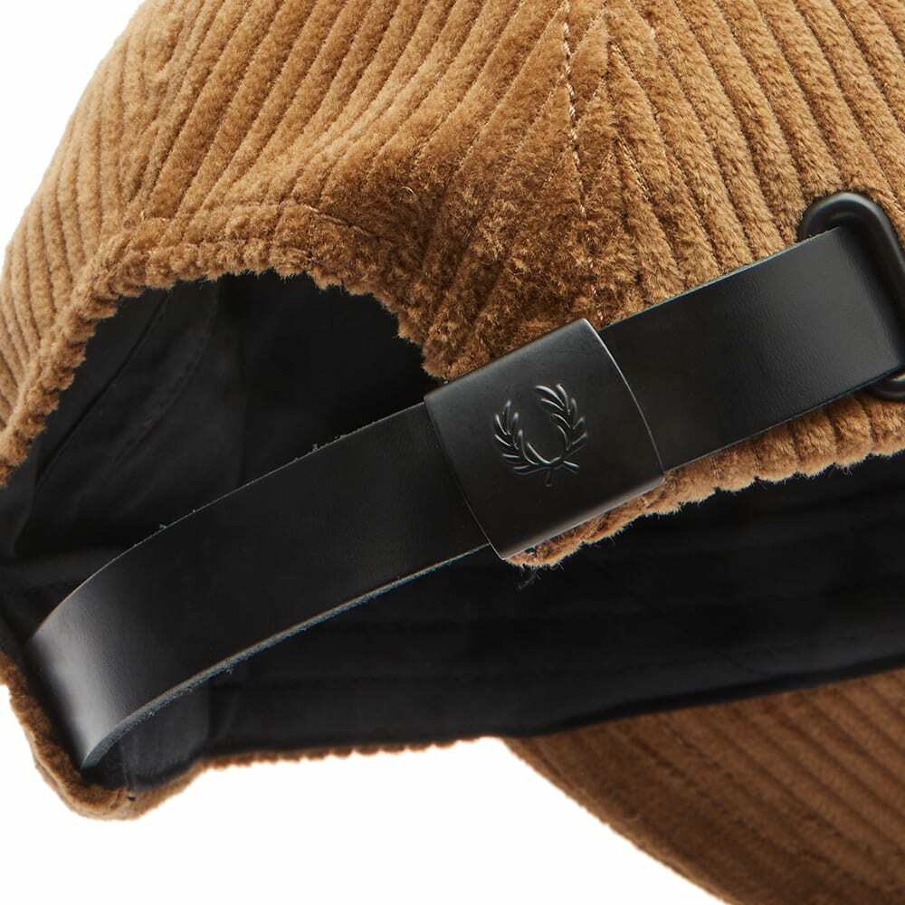 Fred Perry Men's Corduroy 5 Panel Cap in Shaded Stone Fred Perry