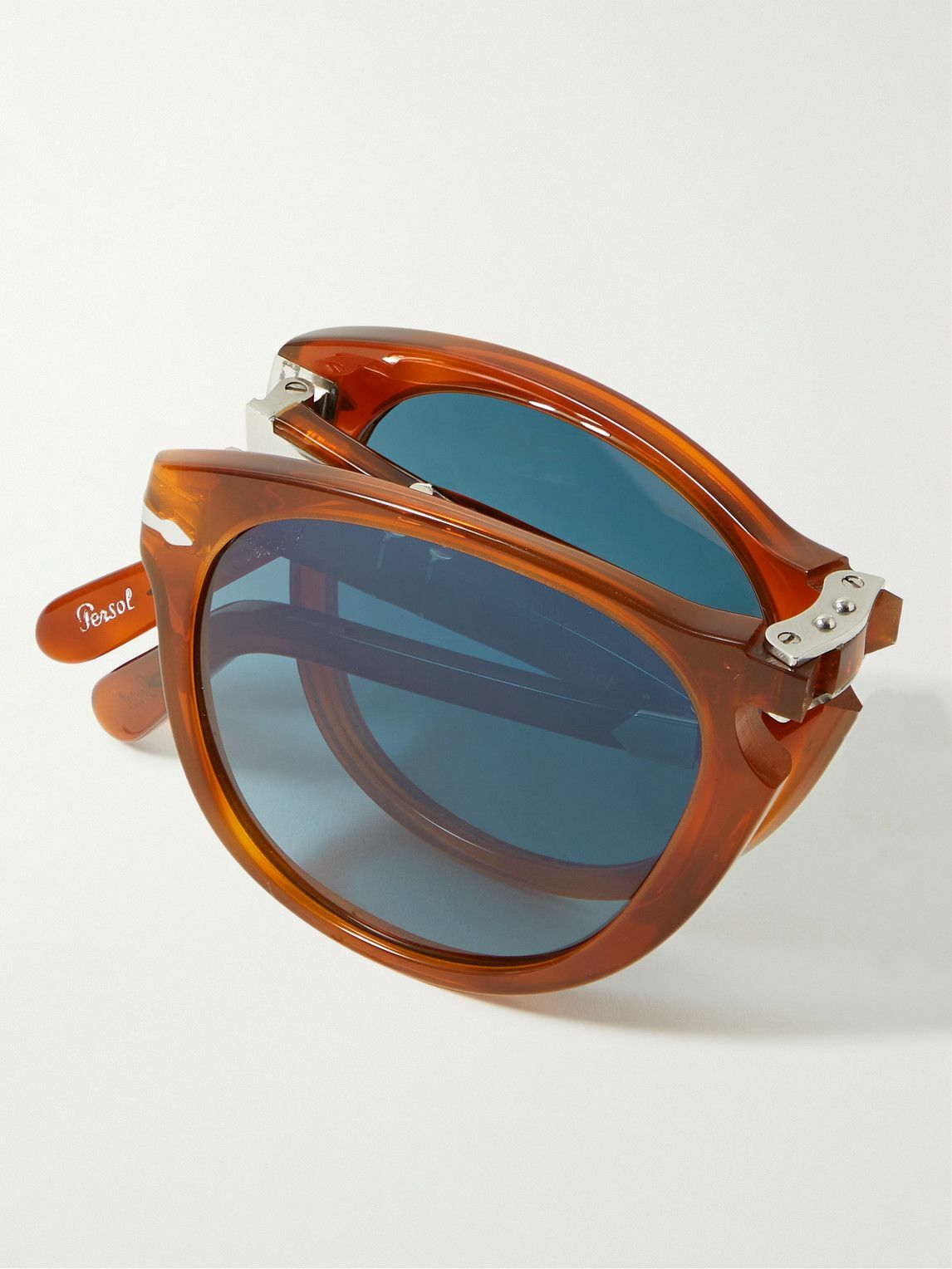 Persol - Round-Frame Folding Acetate Sunglasses Persol