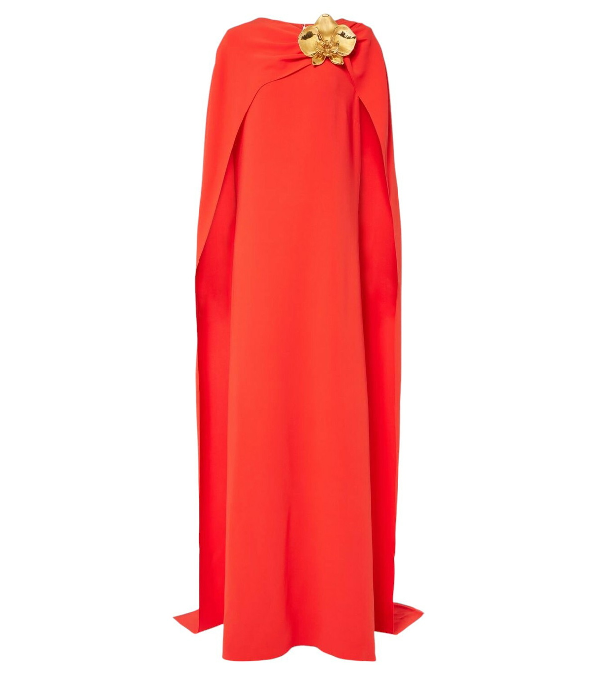 Oscar de la Renta Orchid embellished caped silk-blend gown Oscar de la ...