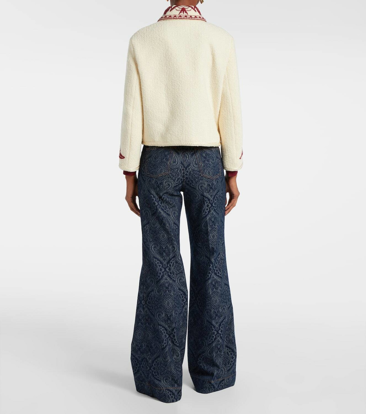 Etro Embroidered wool bouclé jacket Etro