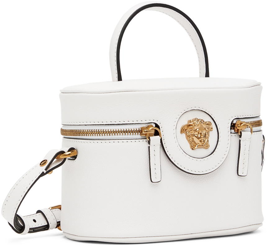 Versace White Mini 'La Medusa' Top Handle Bag Versace