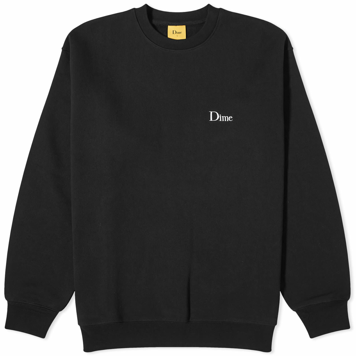 Dime Men's Classic Small Logo Sweater in Black Dime