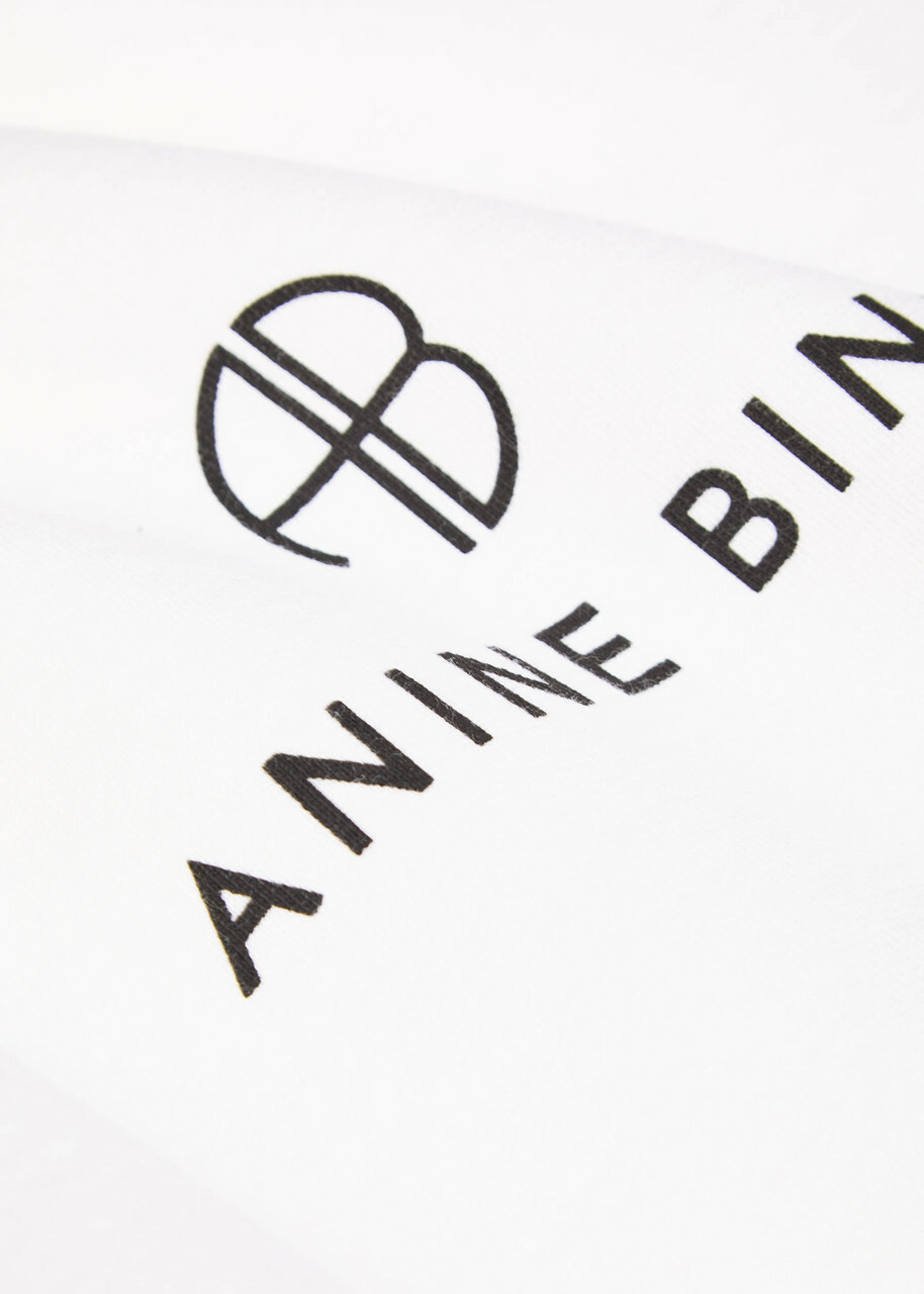 Anine Bing Jaci Logo Cotton-blend Sweatshirt White ANINE BING