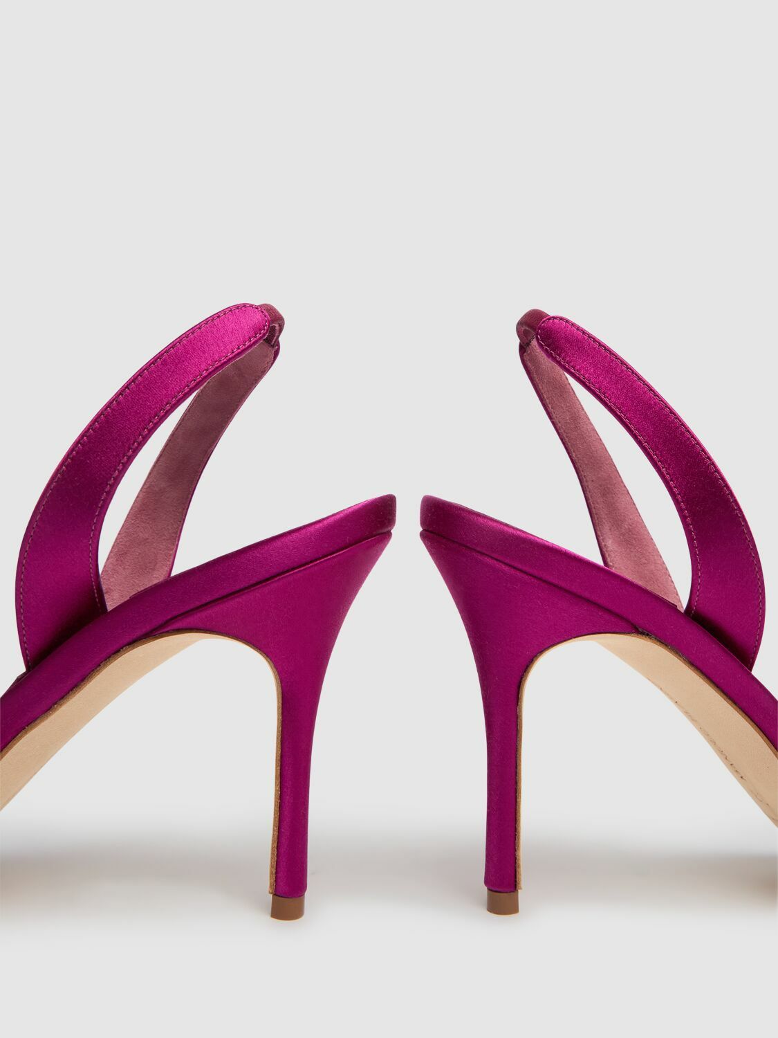 MANOLO BLAHNIK 90mm Lamisan Satin Sandals Manolo Blahnik