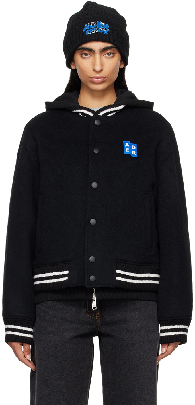 ADER error Black Significant TRS Tag Bomber Jacket ADER error