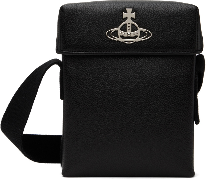 Vivienne Westwood Black Logo Messenger Bag Vivienne Westwood
