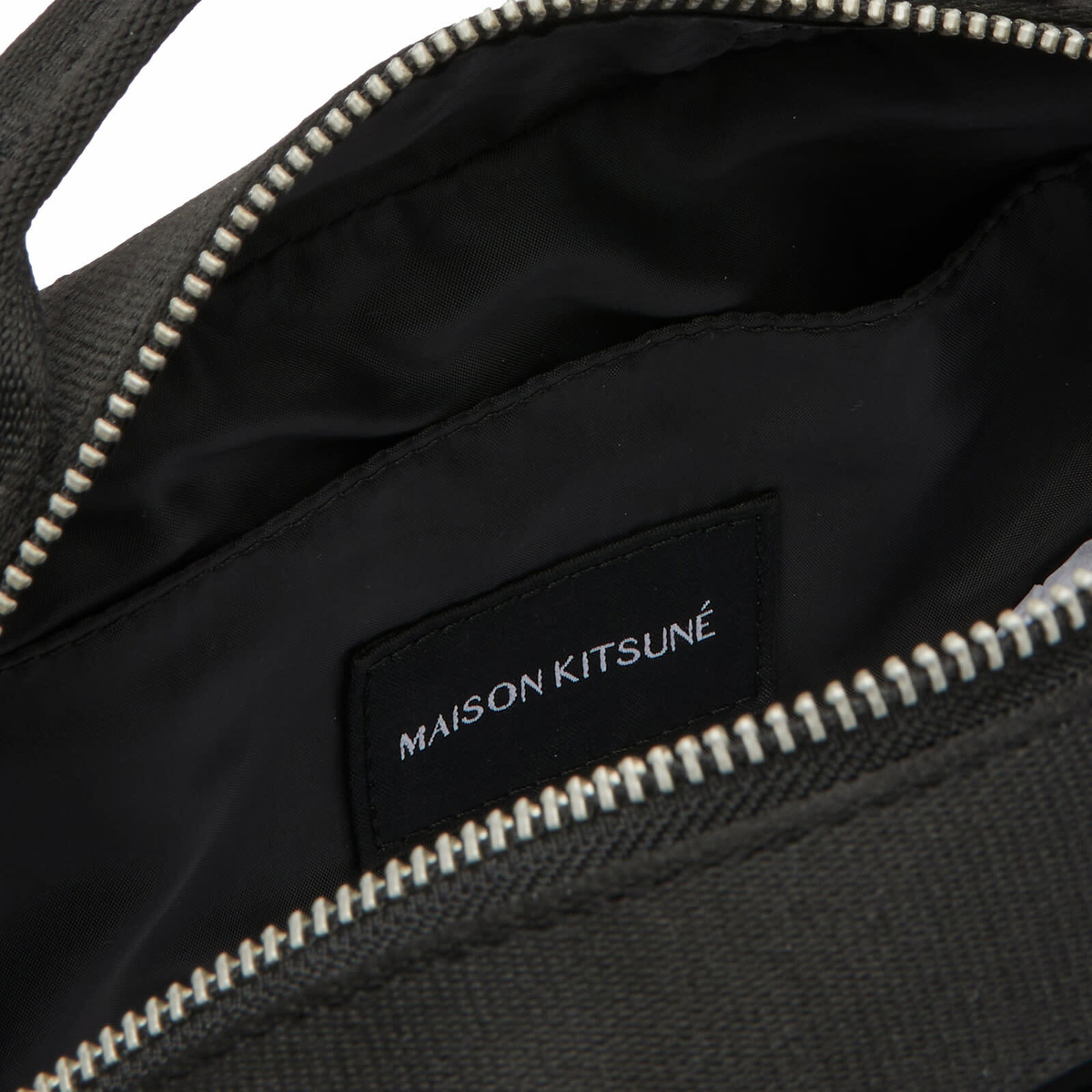Maison Kitsuné Men's Nylon Waist Pack in Black Maison Kitsune