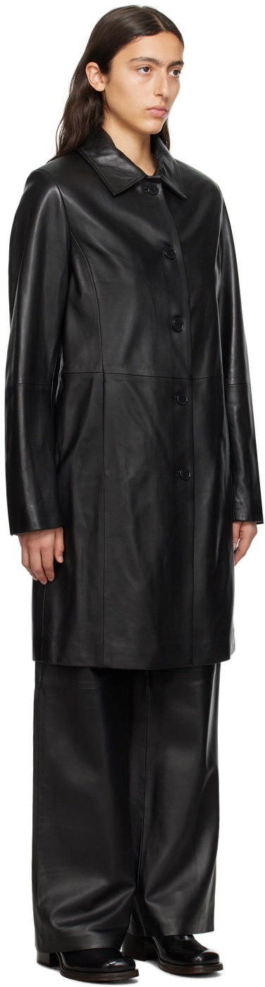 Loulou Studio Black Uvon Leather Coat Loulou Studio