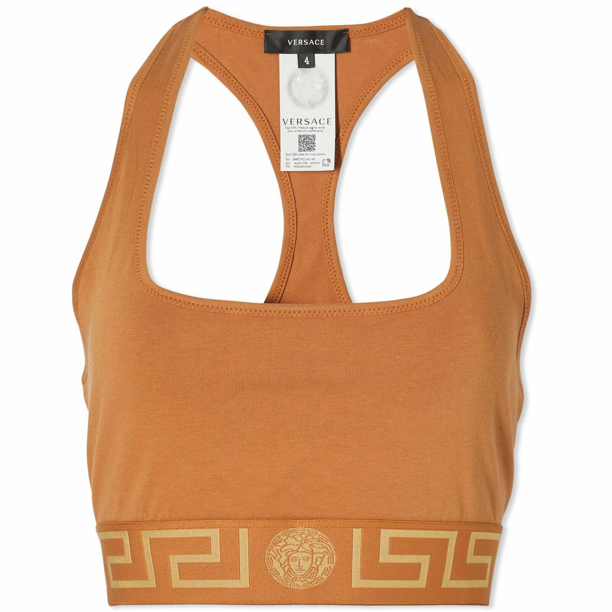 Versace Women's Organic Cotton Bralet in Caramel Versace