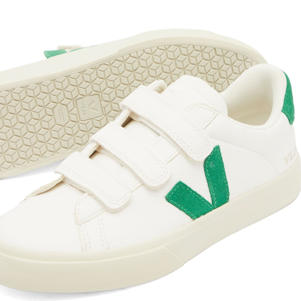 Veja Women's Recifice Velcro Sneaker in Extra-White Emeraude VEJA