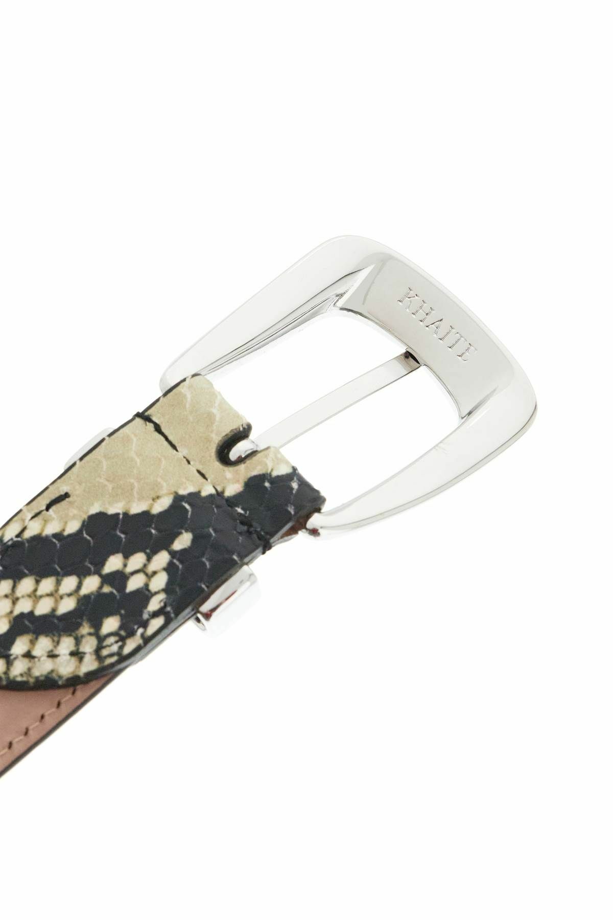 KHAITE python-printed benny belt Neutro Khaite