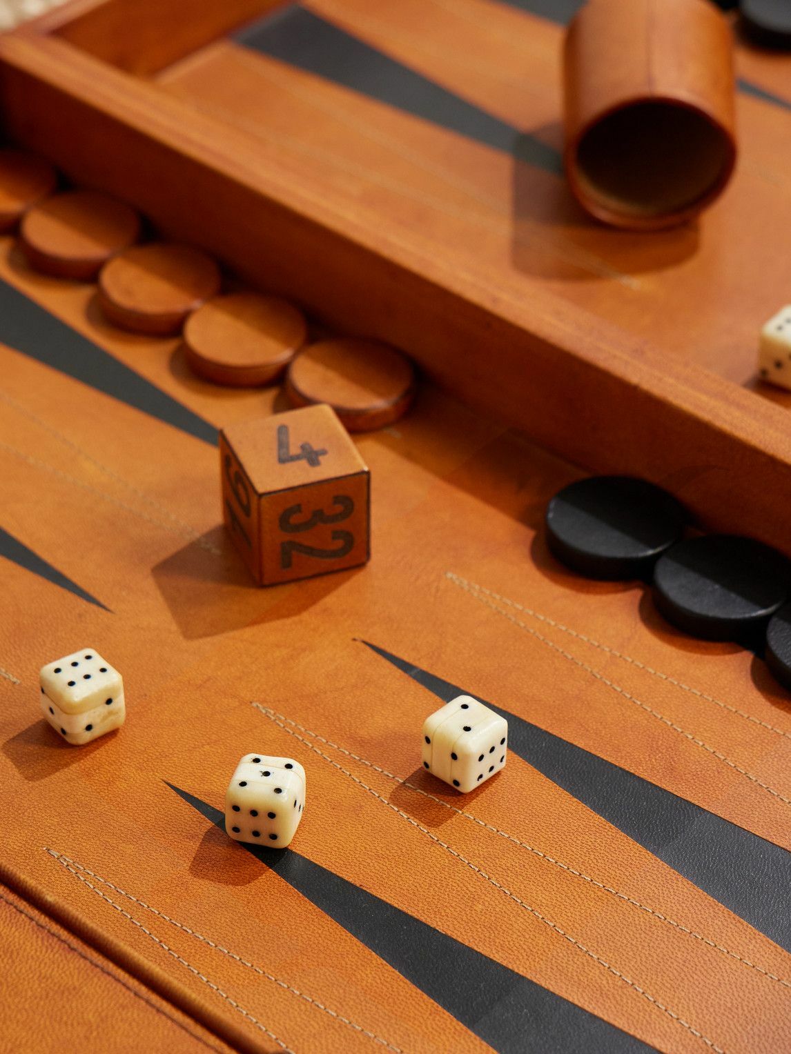 The Conran Shop - Wood and Leather Backgammon Set The Conran Shop